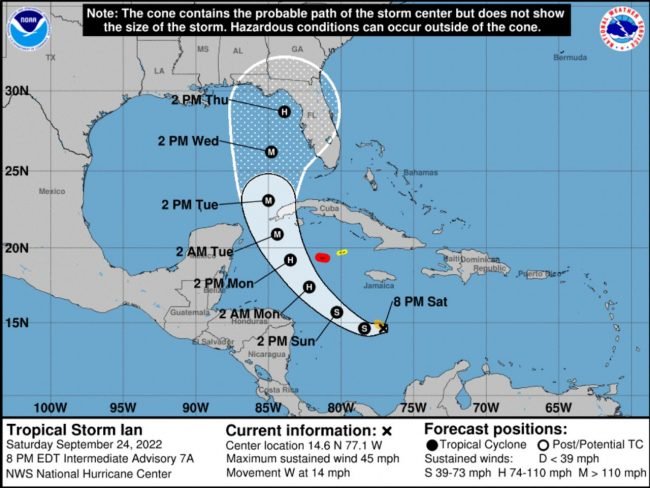 Emiten alerta azul en Quintana Roo por tormenta tropical 'Ian', - Criterio Diario